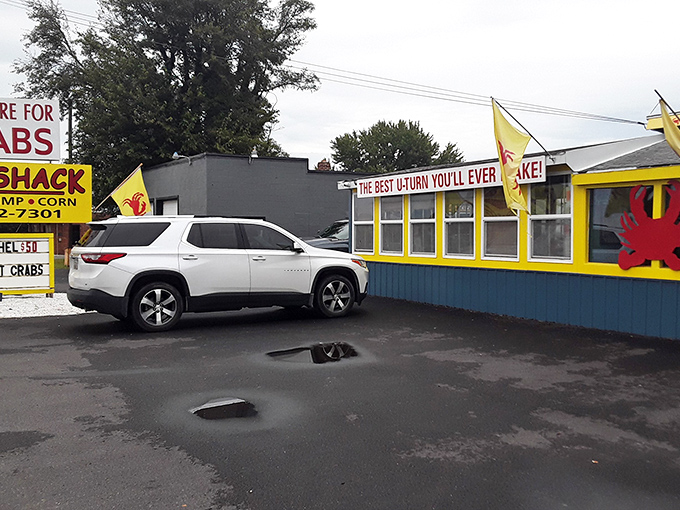 Those bright crab flags aren't just decoration&mdash;they're waving you in for what might be the best seafood decision of your life.