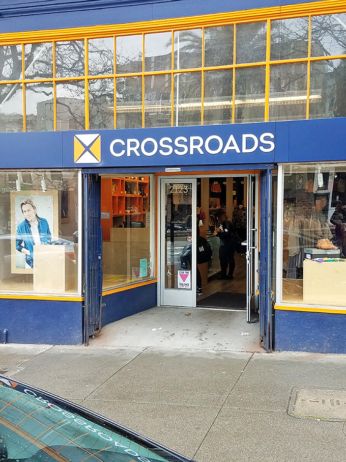 Those floor-to-ceiling windows showcase curated fashion finds - where San Francisco style meets sustainable shopping habits perfectly.