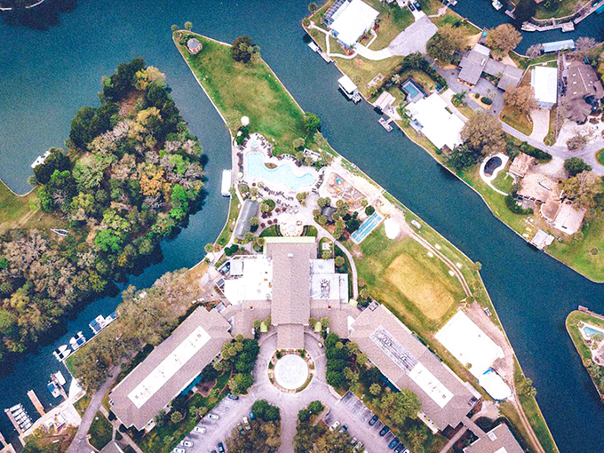 This peaceful downtown scene captures the essence of Old Florida, where life moves at a more civilized pace.