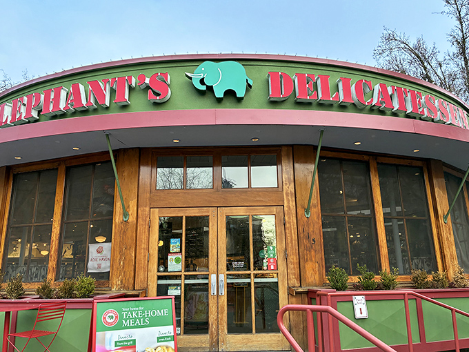 Elephants Deli's cheerful green building is like a lighthouse for hungry Portlanders seeking sandwich salvation.