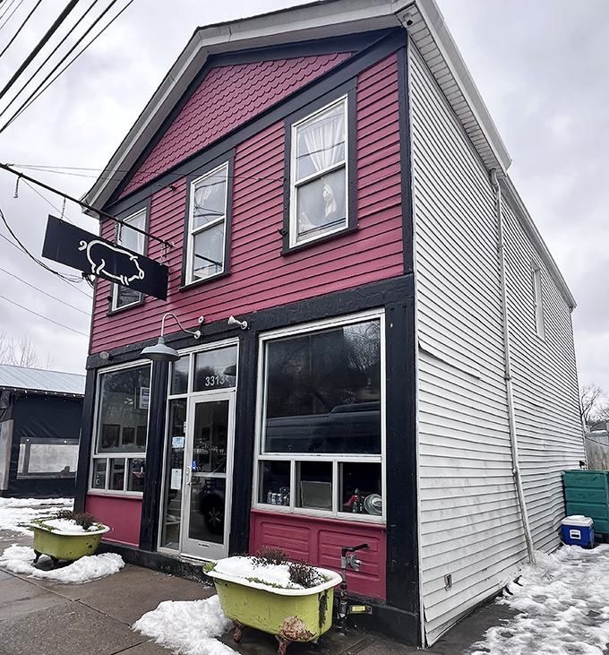 Victorian architecture meets modern appetite - Eli's Riverside location serves history with every smoky bite.