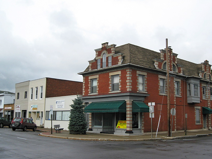 Historic buildings frame Elmira's downtown, where every storefront promises another wallet-friendly surprise waiting to be discovered.
