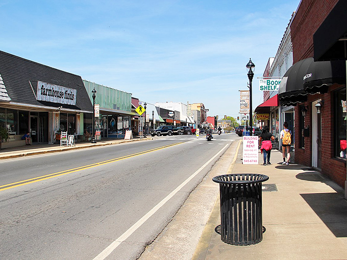 Classic storefronts line the street like old friends, each one offering something special to discover.