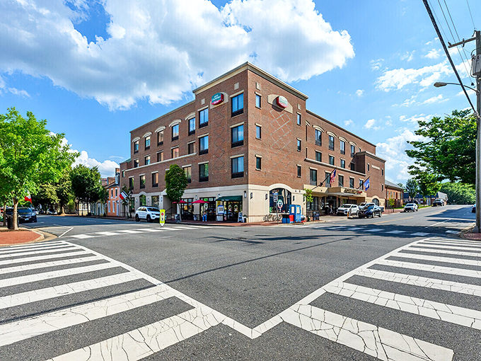 Fredericksburg's main street could be a movie set for "Small Town America," complete with historic buildings and quiet charm. 