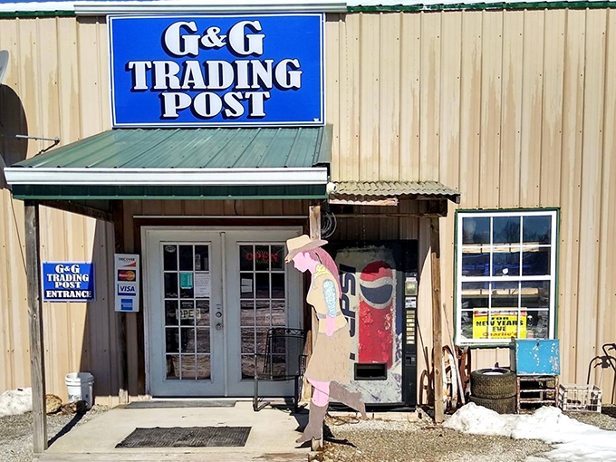 That vintage Pepsi machine sets the tone for G&G Trading Post. Step back in time while hunting for tomorrow's treasures!