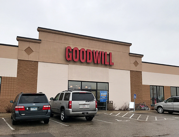 That prominent signage stands tall like a beacon guiding bargain hunters home to their retail happy place every time.