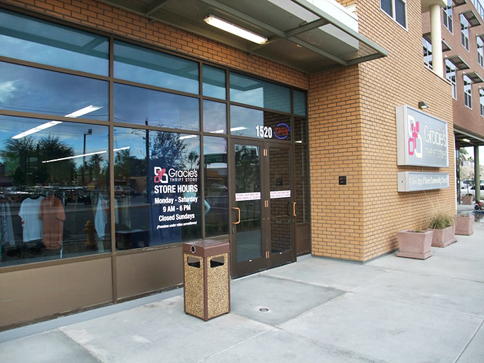 Those big windows let in the Arizona sunshine, illuminating treasures that need new homes.