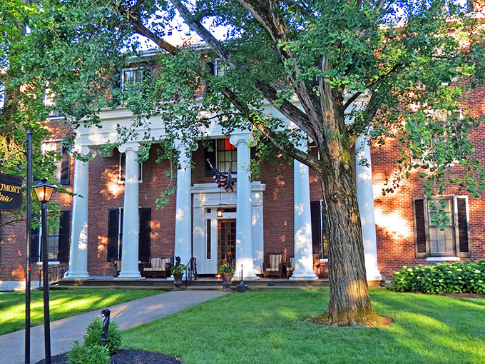 Those towering evergreens create a natural cathedral in Harrodsburg where peace doesn't cost a penny.
