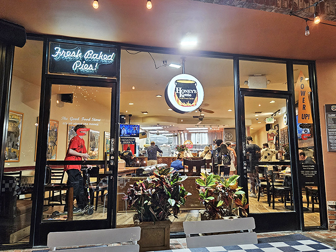 Those neon "Fresh Baked Pies" signs at Honey's Kettle are just a bonus &ndash; the real star is their kettle-fried chicken perfection.