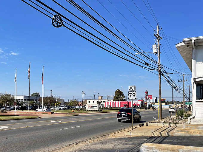 Highway 79 stretches through town like a ribbon, connecting family-owned businesses where everybody still knows your name.