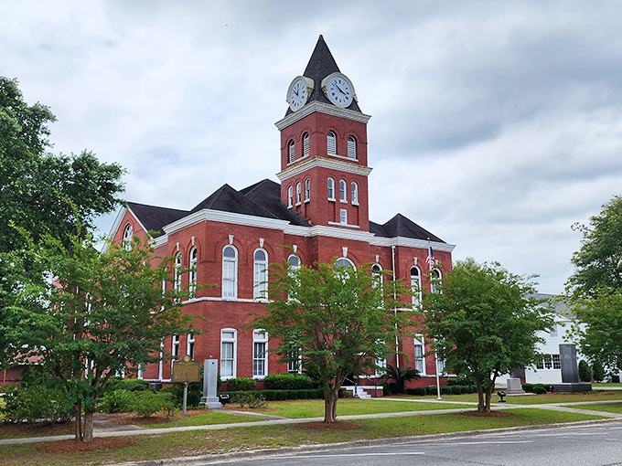 This stately courthouse represents justice and community values that have weathered decades of change gracefully.