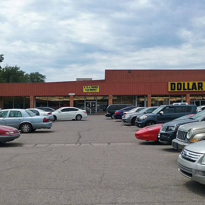 The busy parking lot tells the story - when locals pack a place this tight, you know the deals inside are worth the trip.