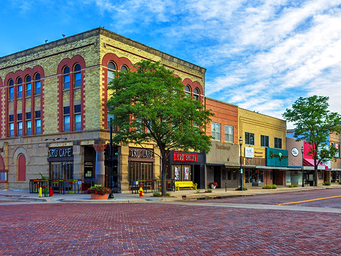 Tree-shaded streets invite evening walks through neighborhoods where property taxes won't break banks.