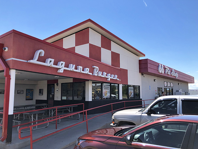 Laguna Burger's roadside charm is the perfect setting for what many call New Mexico's most perfect patty.