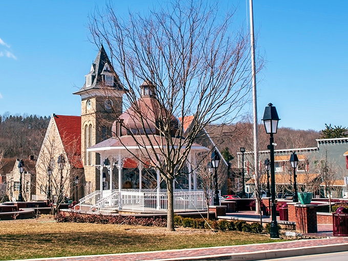 The clock tower in Ligonier stands watch over a town that values its history while still keeping one foot firmly in the present.