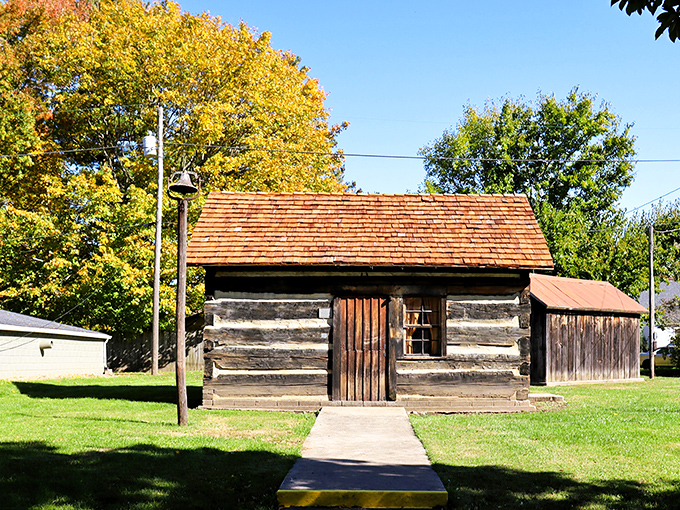 Nothing says "authentic vintage experience" quite like browsing treasures in a genuine log cabin atmosphere.