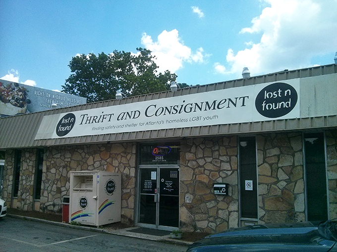 This building combines purpose with shopping - where finding bargains helps support young people too.