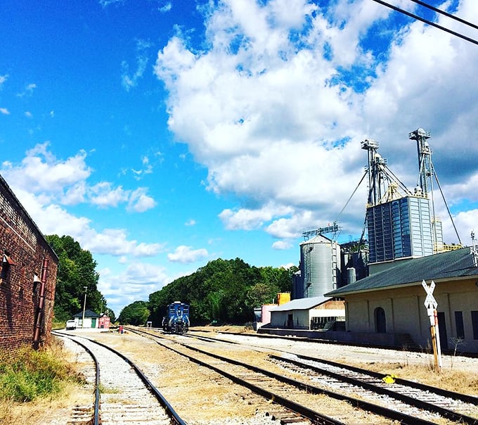 Railroad tracks stretch toward Madison's horizon &ndash; iron pathways that once brought the world to this charming Georgia town.