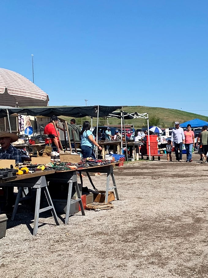 Tables stretching into the distance promise hours of happy hunting for treasures and unexpected finds.