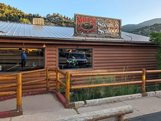 Mountain lodge meets steakhouse perfection where every meal feels like a special occasion celebration.