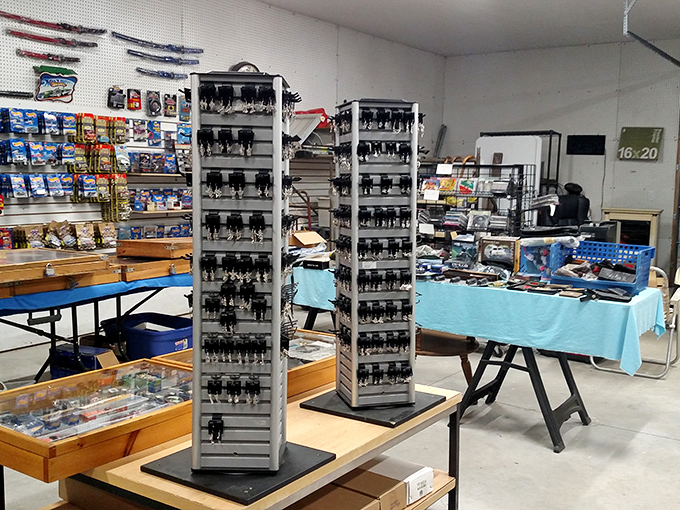 Indoor vendor booths packed with collectibles make every aisle feel like a mini museum.