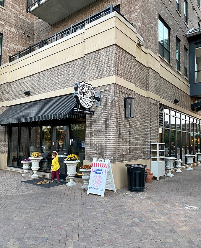 That polished exterior promises the kind of refined dining experience that makes every meal feel like a celebration.