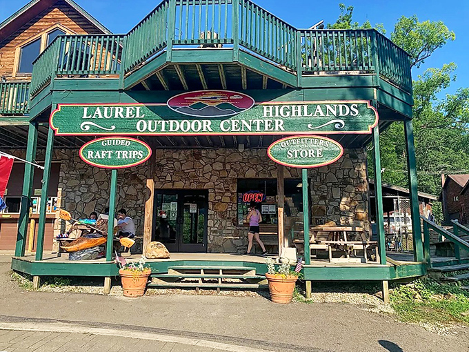 That rustic outdoor center promises the kind of mountain fun that turns strangers into lifelong friends.