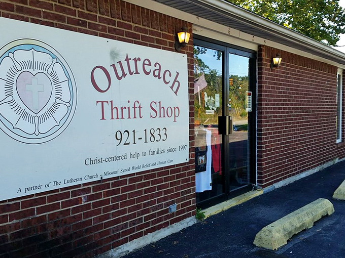 This unassuming brick storefront houses Outreach Thrift Shop, where every purchase helps feed hungry Kentucky families.