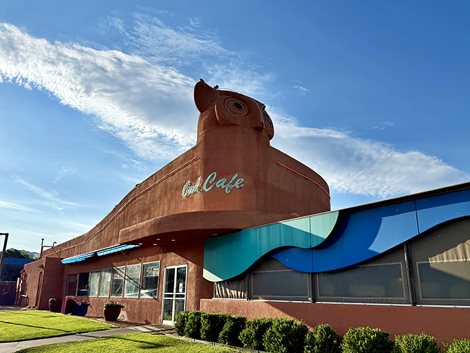 Watching over Albuquerque like a breakfast guardian, the Owl Caf&eacute;'s distinctive design is matched only by its omelets.
