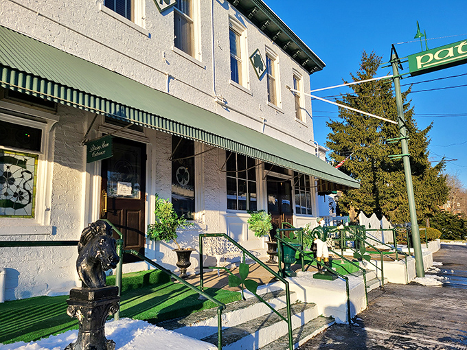 The old-school charm of Pat's entrance says "we've been perfecting steak while others were chasing trends."