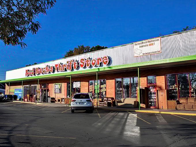 This Red Racks location proves good causes and great bargains make perfect shopping companions everywhere.