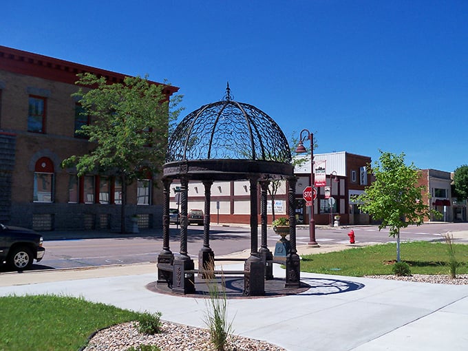 That old-fashioned gazebo has watched over generations of sensible spenders.