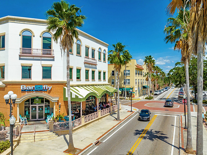 Mediterranean-inspired buildings and swaying palms transform this downtown into a slice of coastal paradise just minutes from Tampa Bay.