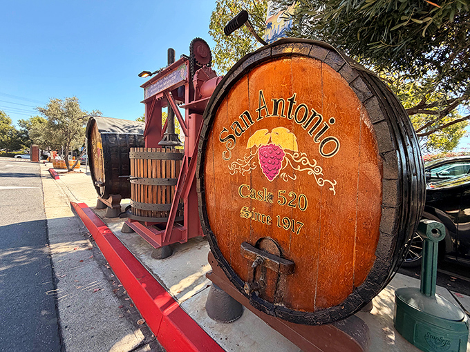 That barrel could tell some Prohibition stories! San Antonio Winery's historic charm brings wine country to the city.