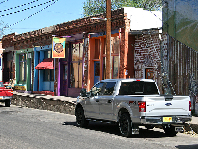 Colorful buildings, colorless price tags! Silver City's eclectic storefronts house eateries where creative cuisine costs less than a streaming movie night.