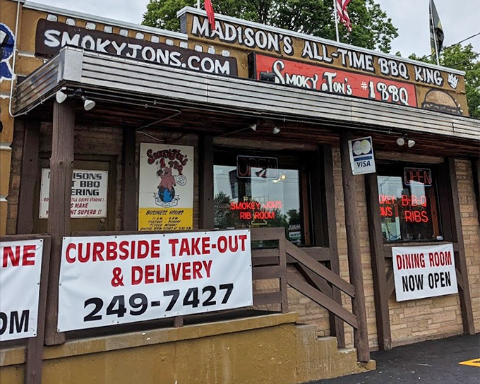 The humble exterior of Smoky Jon's belies the flavor explosions happening inside this Madison barbecue landmark.