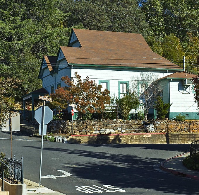 The Women's Club stands sentinel over Sonora's curves, where retirement dollars, like the hillside homes, enjoy an elevated position without elevated costs.