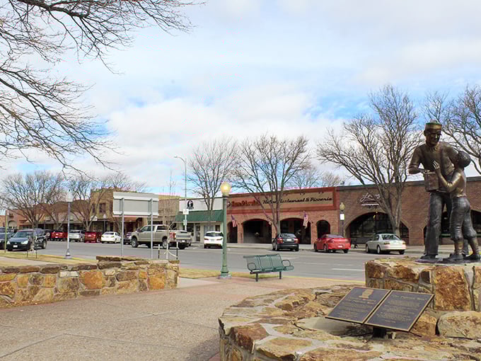Sterling's charming downtown plaza invites lingering conversations that would feel rushed anywhere else.