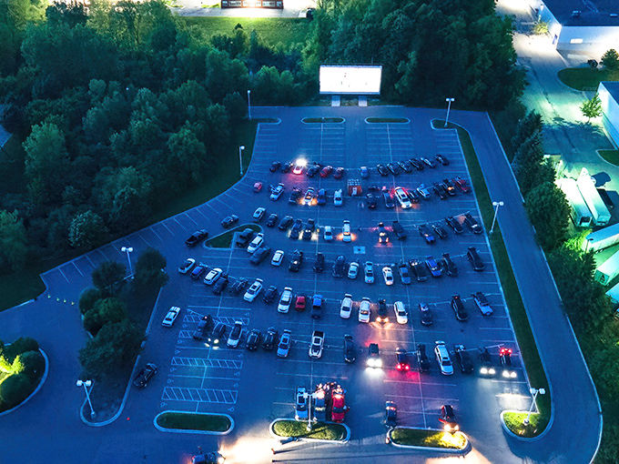 "Welcome to our Drive-In Theatre" - seven words that promise an evening of nostalgia, even in this thoroughly modern setting.
