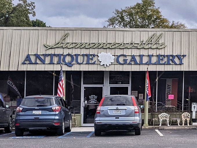 When a storefront flies the flag this proudly, you know they're serious about quality and customer service inside. 