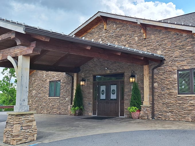 Sunlight catches the stonework of The Wonder Bar, where generations of West Virginians have celebrated life's moments over legendary prime rib.