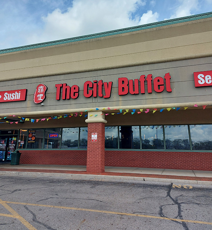 This buffet palace stretches wide, ready to satisfy every craving from sushi to comfort food.