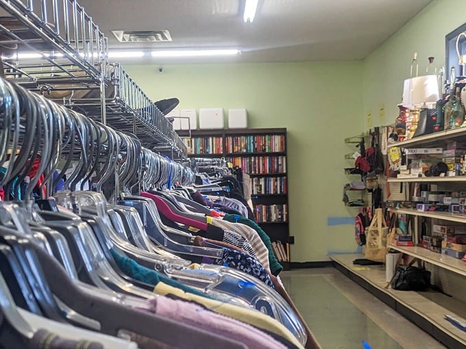 Those organized clothing racks promise hours of happy hunting through quality pieces at unbeatable college-town prices.
