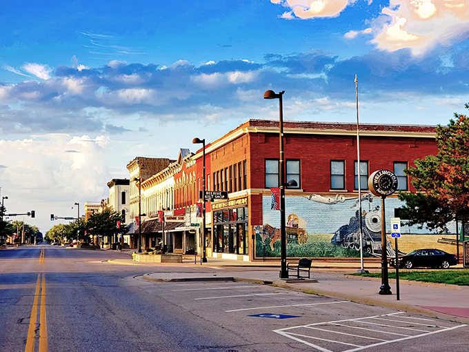 Wellington's Main Street stretches out like a red carpet, welcoming retirees to affordable small-town bliss.