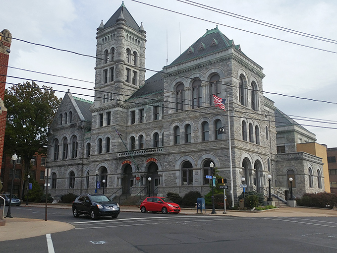 Williamsport's historic courthouse stands like a Victorian masterpiece, bringing architectural gravitas to this affordable retirement haven.