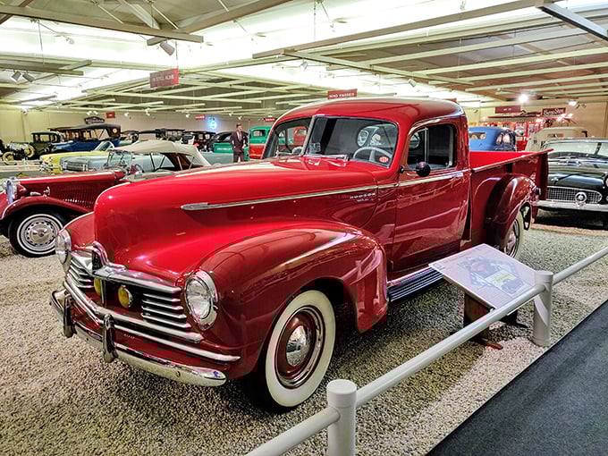 The 1947 Hudson Super Six pickup combines post-war optimism with practical utility in a package that would make any modern truck enthusiast swoon.