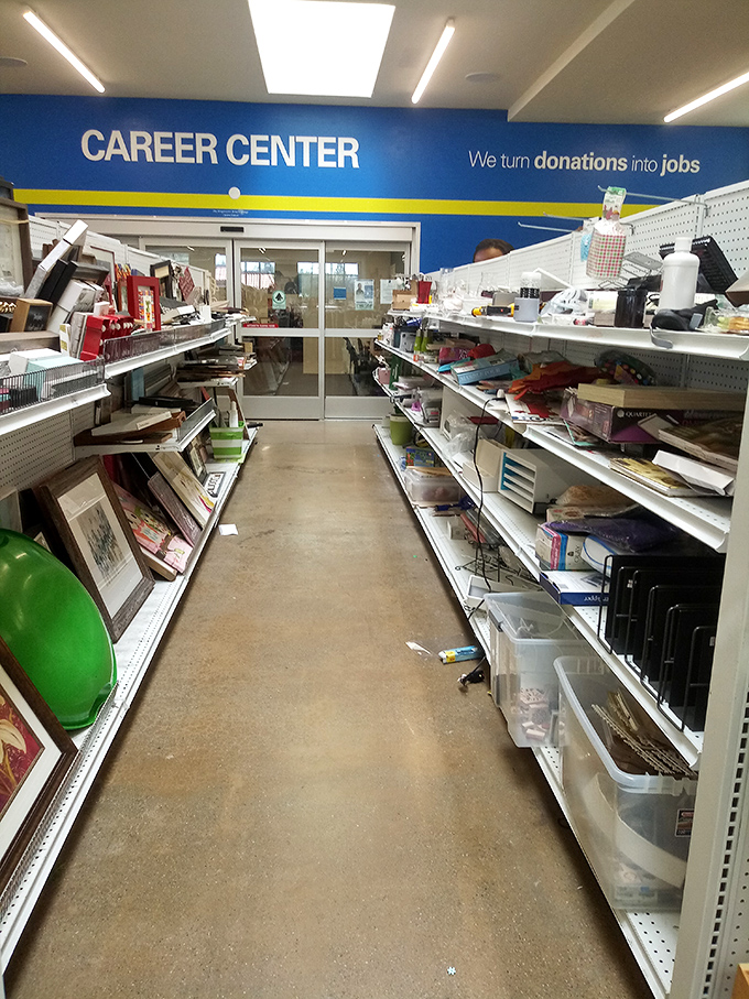 Behind the "Career Center" sign lies the true mission&mdash;turning yesterday's donations into tomorrow's opportunities. Retail therapy with actual purpose.