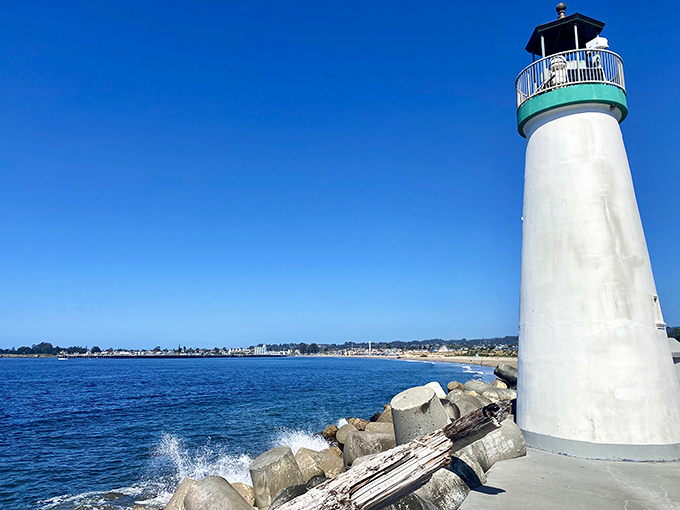 The view from the beach showcases why photographers lose entire afternoons here without even realizing time has completely vanished.