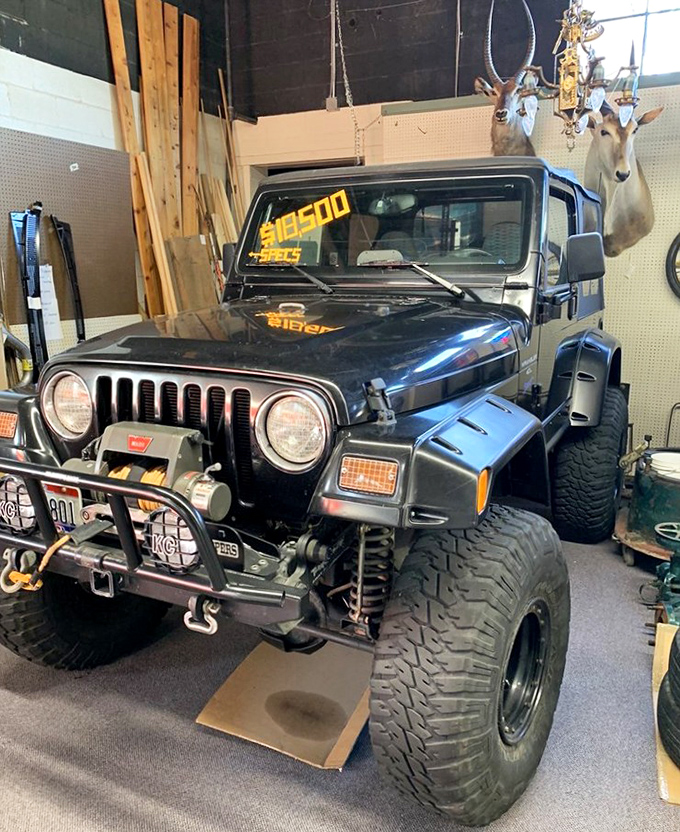 That Jeep isn't lost&mdash;it's the ultimate impulse buy for when you came for a teacup but decided adventure was calling.