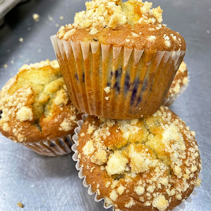 Streusel-topped muffins that could make grandmothers jealous. The perfect crumb-to-cake ratio that's been perfected through generations of baking wisdom.